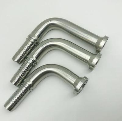 China High Pressure Stainless Hydraulic Crimping Hose Flange Fittings 6000 Psi 45 Elbow 87641 for sale