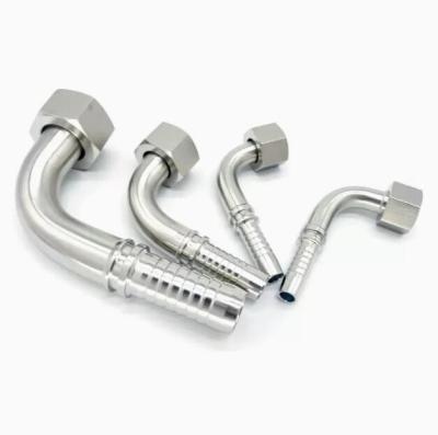 China Metric 90 Degree Female 24 Degree Cone O-Ring L.T. Carbon Stainless Steel Hydraulic Hose Fitting 20491 Series for sale
