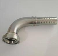 China Galvanized Sheet 3000 Psi Hydraulic Flange One Piece Fitting 90 Degree Elbow Hose Fittings for sale