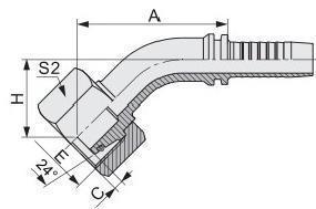 China Metric Female 24 Degrees Cone O-Ring L.T Hydraulic Fitting Fast and Easy Installation for sale