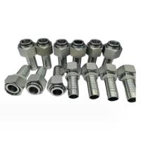China Galvanized Sheet Connection Female 24 Degree Cone O-Ring Heavy Type Straight Hose Fittings 1/4