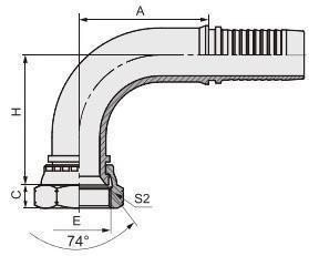China 26791 Stainless Steel Hydraulic Crimp Hose Fittings for American Thread Jic 74 Taper Seal 90 Elbow for sale
