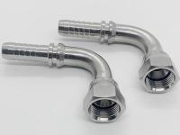 China 26791 Stainless Steel Hydraulic Crimp Hose Fittings for American Thread Jic 74 Taper Seal 90 Elbow for sale