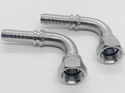 China JIC 74 Taper Seal 90 Elbow SUS304/SUS316L Stainless Steel Hydraulic Crimp Hose Fittings for sale
