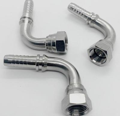 China Medium Carbon Steel 90 Degree Elbow Jic Female 74 Degree Cone Seat Fitting 26791 for sale