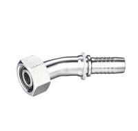 China 20441 Carbon Steel Ss 45 Degree Elbow Female Metric Hydraulic Hose Fitting Pipe Adapter for sale
