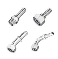 China Stainlessl Steel 45 Degree Elbow Female Metric Hydraulic Hose Fitting with 24 Cone O-Ring Seal for sale