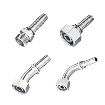 China Stainlessl Steel 45 Degree Elbow Female Metric Hydraulic Hose Fitting with 24 Cone O-Ring Seal for sale