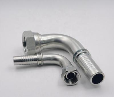 China Galvanized Sheet Hydraulic Hose Fittings Stainless Steel Single Hex 90 Degree Bsp 22691 for sale