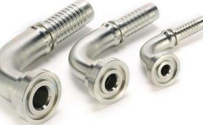 China Stainless Steel SAE 90 deg Elbow Flange 6000 Psi Hydraulic Hose Connector Exporter for sale