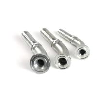 China SAE Stainless Steel Hydraulic Crimping Hose Flange Fitting 45 Elbow Pipe Adapter for sale