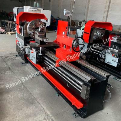 China Manual Gap Bed Horizontal Lathe High Speed Precision Brake Disc Lathe Machine for sale