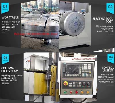 China Double Column CNC Vertical Lathe CK5225 Heavy Duty 2500mm Turning Diameter 55kW for sale