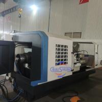 China QK1325 CNC Double Chuck Pipe Threading Lathe 250mm Max Diameter 255mm Spindle Bore 11kW Motor for sale