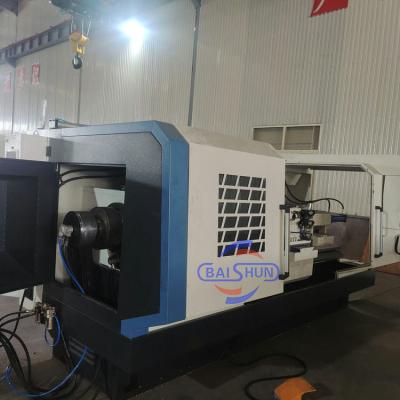 China QK1325 CNC Double Chuck Pipe Threading Lathe 250mm Max Diameter 255mm Spindle Bore 11kW Motor for sale