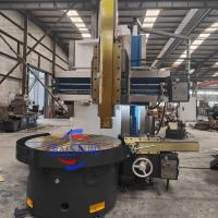 China Heavy Duty Manual VTL Carousel Lathe 1600mm Turning Size with Side Tool Post for sale