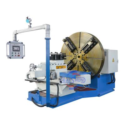 China Flange Lathe Machine 2000 mm Max Turning Diameter 1600 mm Chuck Medium Duty CNC for sale