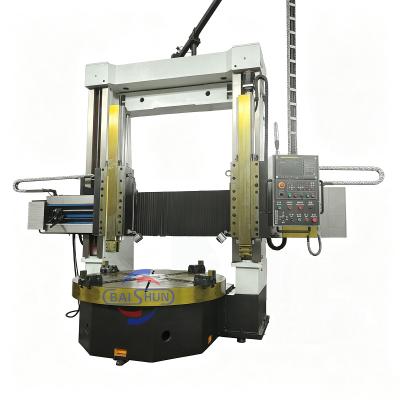 China CNC Dual Column Machine Tool Cylinder Turning Vertical Lathe With Cover for sale