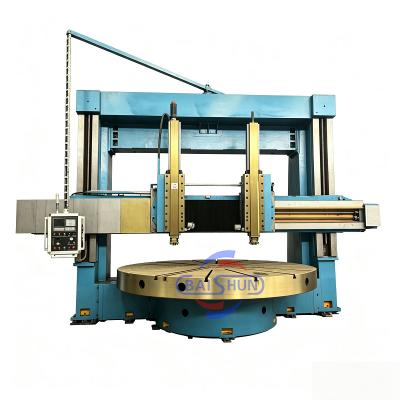 China 2 Axis High Precison Heavy Duty Vertical Type CNC Lathe Machine For Car Rim Wheel Turning for sale