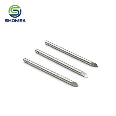 China SHOMEA Customized Stainless Steel Solid  Slotted Needle with Chamfer End for sale