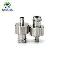China SHOMEA Stainless Steel Precision Knurled Straight-Through Fitting for sale