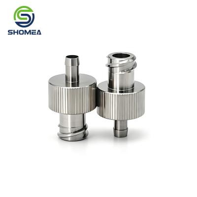 China SHOMEA Stainless Steel Precision Knurled Straight-Through Fitting for sale