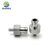 China SHOMEA Stainless Steel Precision Knurled Straight-Through Fitting for sale