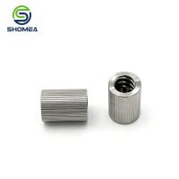China SHOMEA Stainless Steel Knurled Cylindrical Positioning Sleeve with Internal Thread for sale
