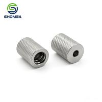 China SHOMEA Stainless Steel Knurled Cylindrical Positioning Sleeve with Internal Thread for sale