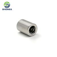 China SHOMEA Stainless Steel Knurled Cylindrical Positioning Sleeve with Internal Thread for sale
