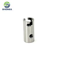 China SHOMEA CNC Swiss-type Lathe Machined Stainless Steel Cylindrical Bushing with Symmetrical Lugs for sale
