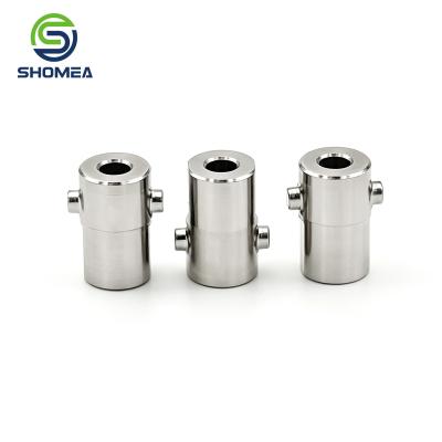 China SHOMEA CNC Swiss-type Lathe Machined Stainless Steel Cylindrical Bushing with Symmetrical Lugs for sale
