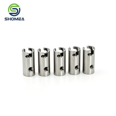 China SHOMEA CNC Swiss-type Lathe Machined Stainless Steel Slotted Bushing with Threaded Hole for sale