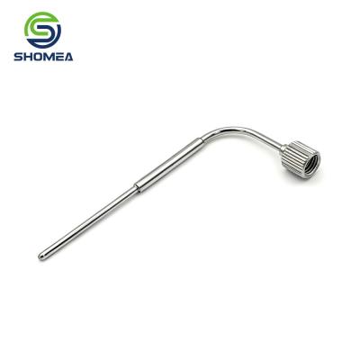 China SHOMEA Medical Grade Stainless Steel Precision Bent Sampling Needle for IVD with Knurled Adjustment Cap & Side Interface for sale