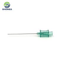 China SHOMEA Medical Grade 21G Interventional Puncture Needle with Green Luer Lock Hub for sale