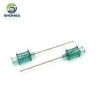 China SHOMEA Medical Grade 21G Interventional Puncture Needle with Green Luer Lock Hub for sale