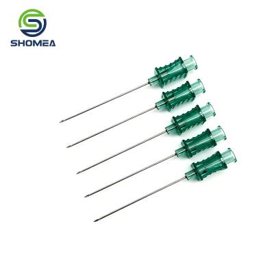 China SHOMEA Medical Grade 21G Interventional Puncture Needle with Green Luer Lock Hub for sale