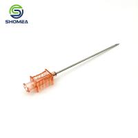 China SHOMEA Medical Grade 18G Interventional Puncture Needle with Orange Luer Lock Hub for sale