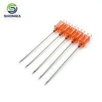 China SHOMEA Medical Grade 18G Interventional Puncture Needle with Orange Luer Lock Hub for sale