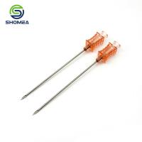 China SHOMEA Medical Grade 18G Interventional Puncture Needle with Orange Luer Lock Hub for sale