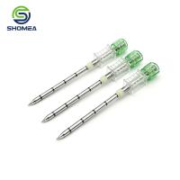 China SHOMEA Medical Grade Stainless Steel Coaxial Biopsy Needle with Green Luer Lock Hub & Depth Markings for sale