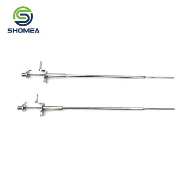 China SHOMEA Medical Grade Stainless Steel Side-Port IVD Sampling Needle with Threaded Connector & Mounting Bracket for sale