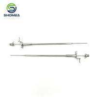 China SHOMEA Medical Grade Stainless Steel Side-Port IVD Sampling Needle with Threaded Connector & Mounting Bracket for sale