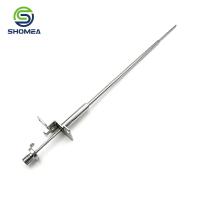China SHOMEA Medical Grade Stainless Steel Side-Port IVD Sampling Needle with Threaded Connector & Mounting Bracket for sale