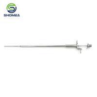 China SHOMEA Medical Grade Stainless Steel Side-Port IVD Sampling Needle with Threaded Connector & Mounting Bracket for sale