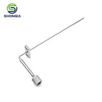 China SHOMEA Medical-Grade Stainless Steel L-Shaped Adjustable Puncture Needle for IVD with Fixation Flange & Knurled Knob for sale