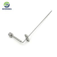 China SHOMEA Medical-Grade Stainless Steel L-Shaped Adjustable Puncture Needle for IVD with Fixation Flange & Knurled Knob for sale