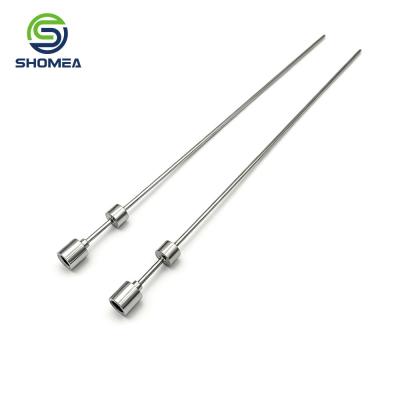 China SHOMEA Medical Grade 316L Stainless Steel IVD Micro Sampling Needle with Threaded Hub for sale
