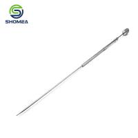 China SHOMEA Medical Grade 316L Stainless Steel IVD Micro Sampling Needle with Knurled Fixation Flange&Threaded Hub for sale