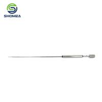 China SHOMEA Medical Grade 316L Stainless Steel IVD Micro Sampling Needle with Knurled Fixation Flange&Threaded Hub for sale